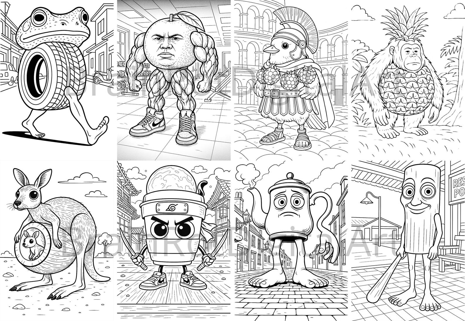 Printable Coloring Pages for Adults and Teens – 16 Weird, Funny ...