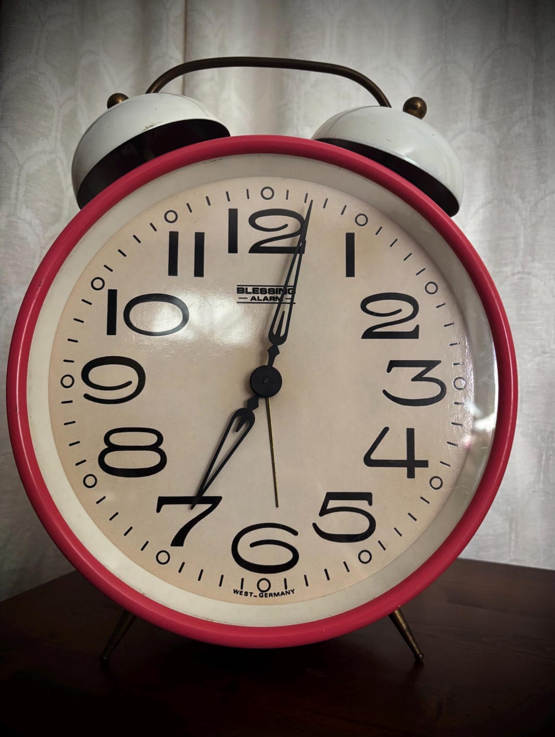 Vintage Pink Analog Clock - Etsy