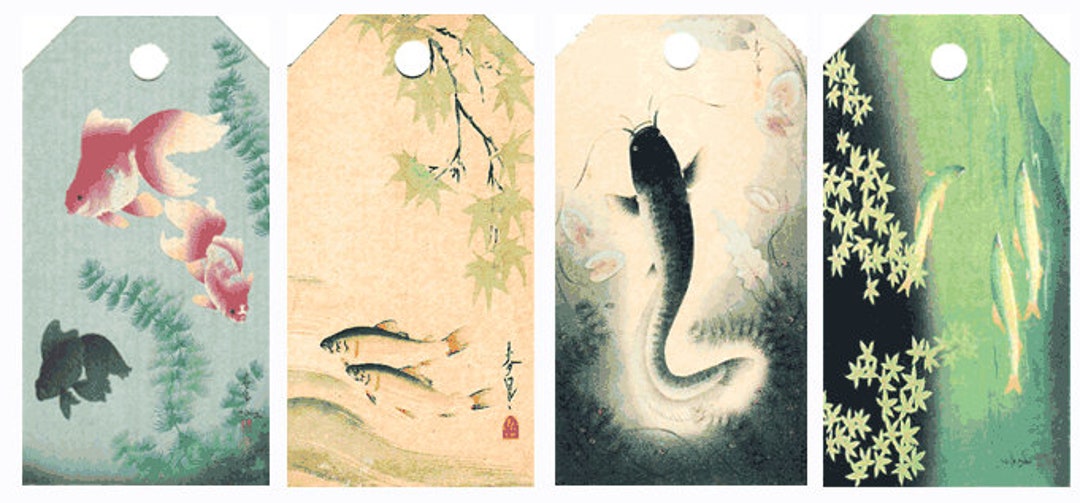 12 Shipping (gift) Tags Fish & Sea Creatures 16 - Etsy