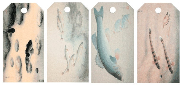 12 Shipping gift Tags Fish & Sea Creatures 35 - Etsy