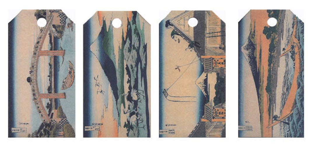 12 Shipping (gift) Tags Landscapes 013 - Etsy