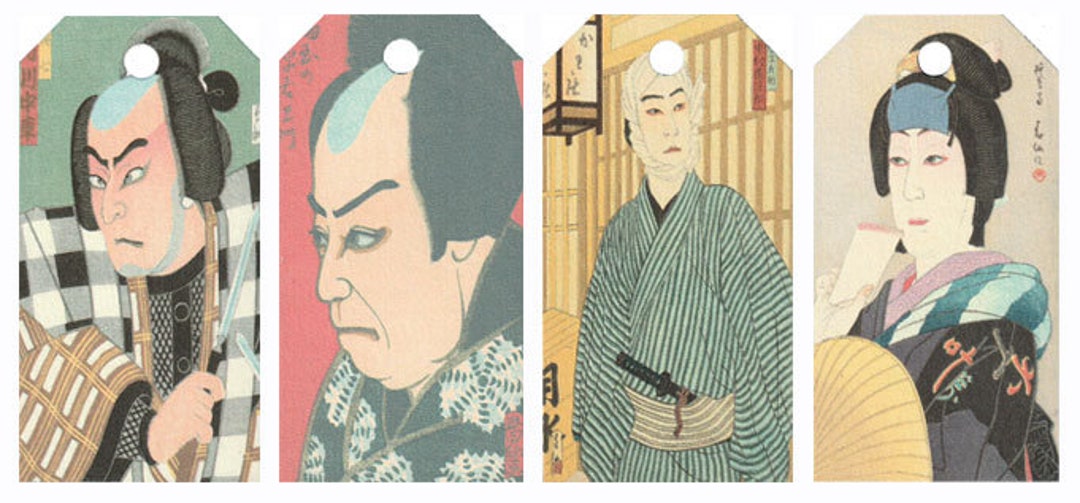 12 Shipping (gift) Tags Kabuki & Theatre 30 - Etsy