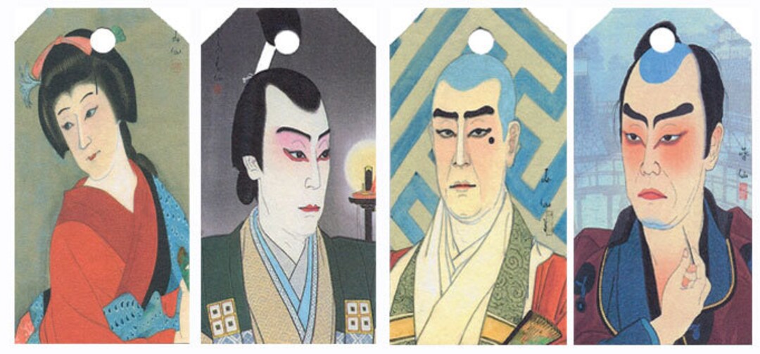 Shipping (gift) Tags Kabuki 021 - Etsy