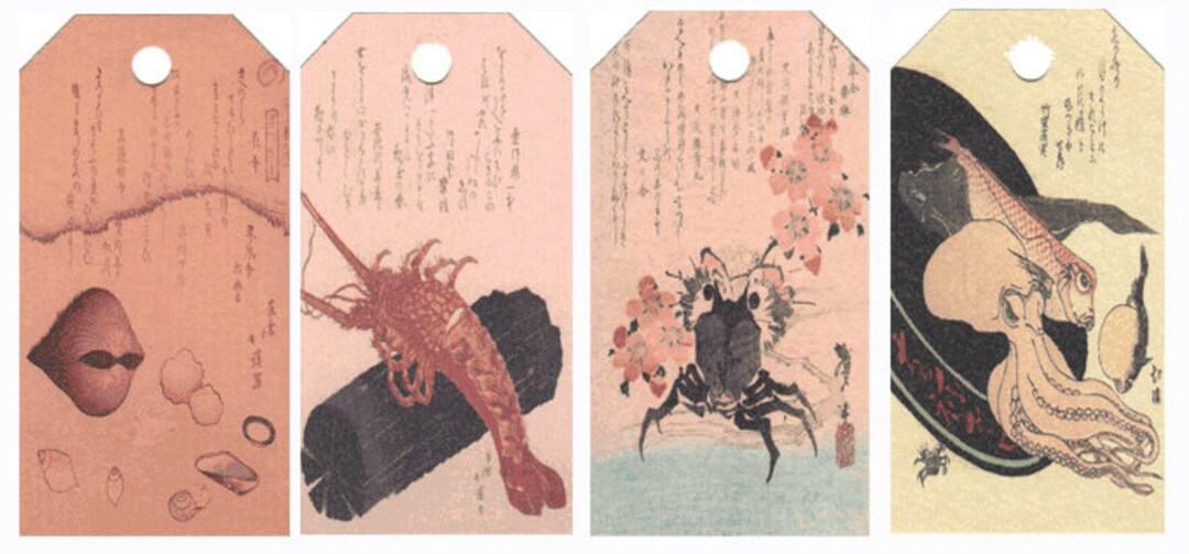 12 Shipping (gift) Tags Fish & Sea Creatures 31 - Etsy