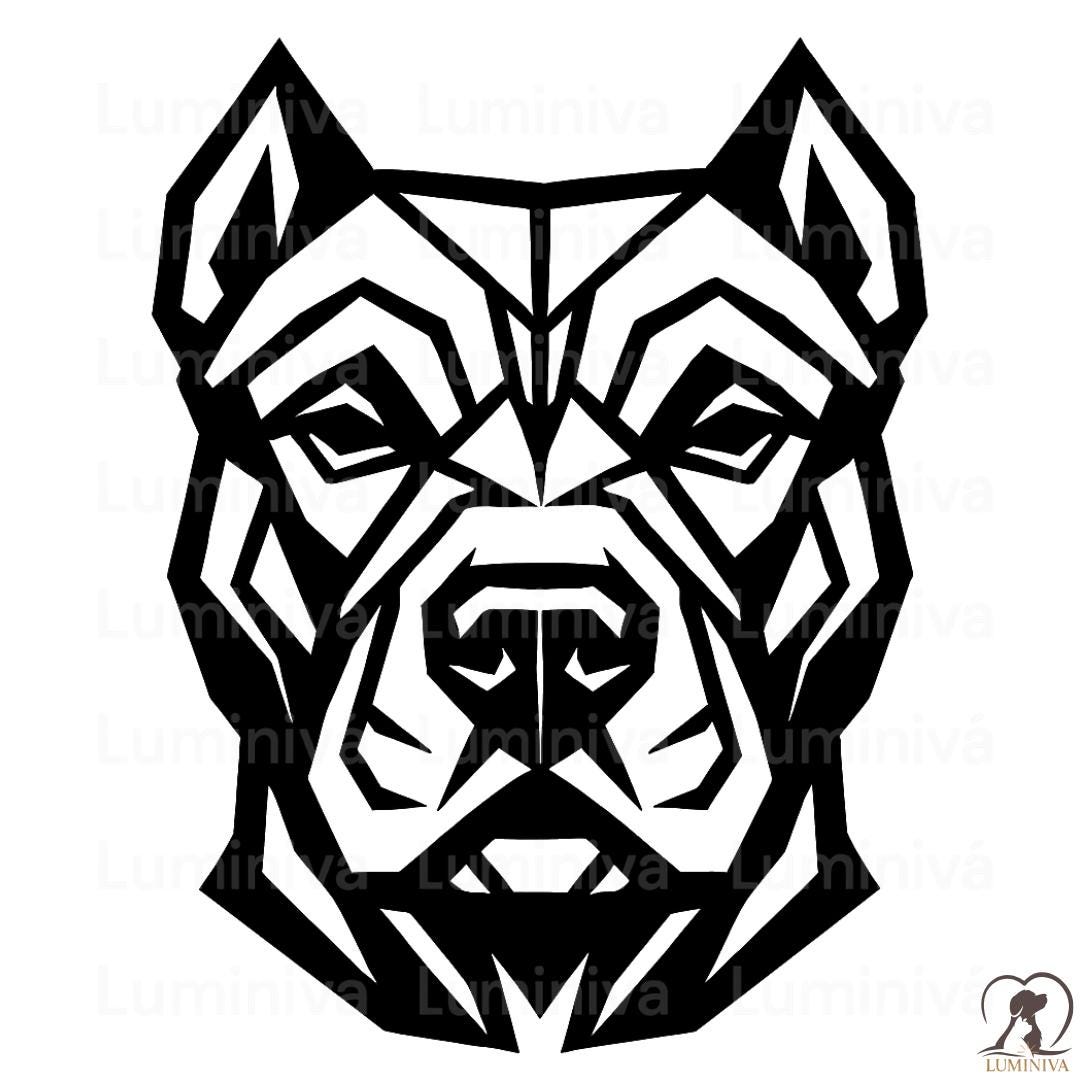 Geometric Pit Bull SVG – Modern Dog Head Clipart (digital Download) - Etsy