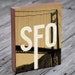 San Francisco SFO Wood Block Art Print - Etsy