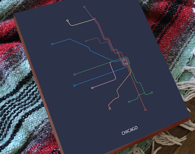 Chicago Subway Art Chicago Train Sign Chicago Subway Map Chicago Subway ...