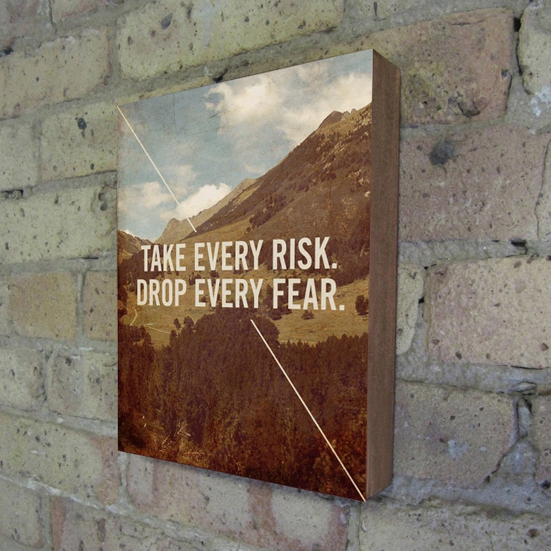 Motivational Wall Decor Quote Prints Take Every Risk. Drop - Etsy