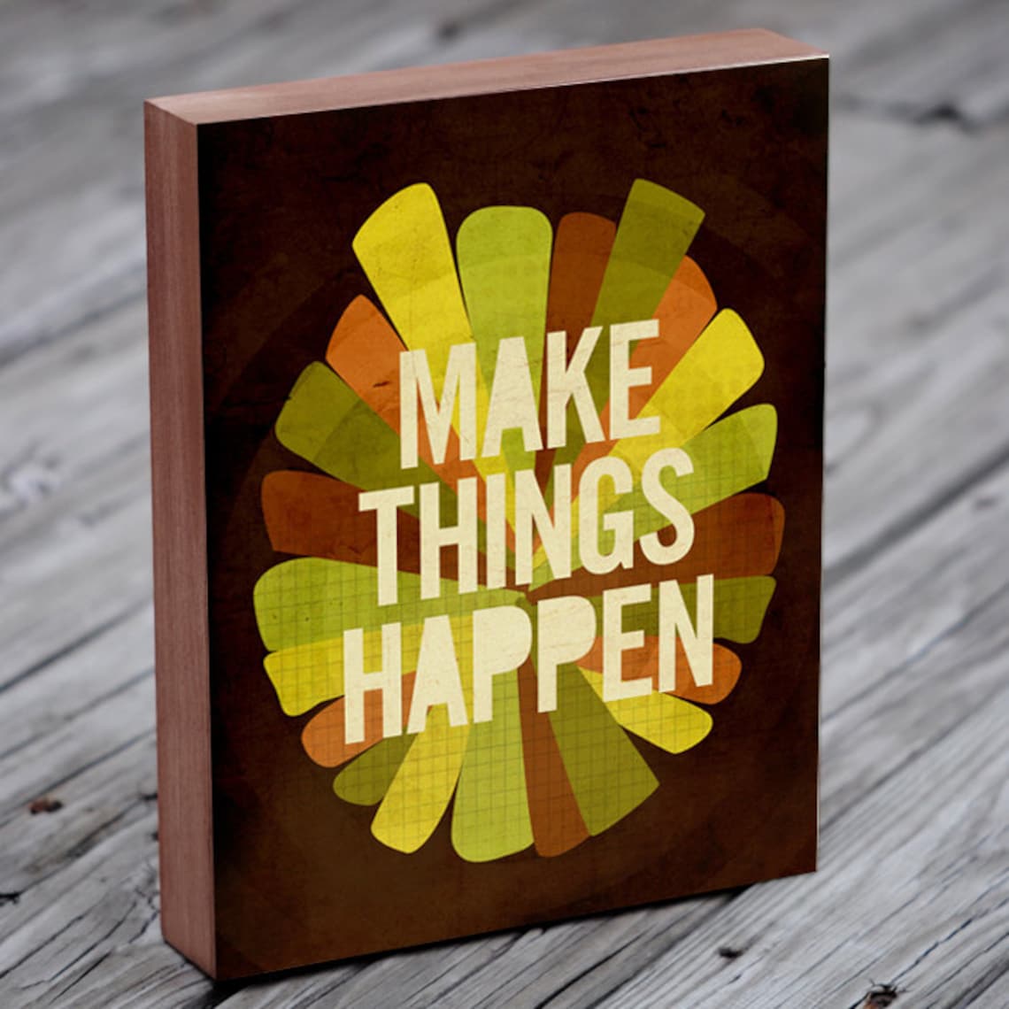 Office Art Make Things Happen Wood Block Art Print Etsy office-art-make-things-happen-wood-block-art-print-etsy