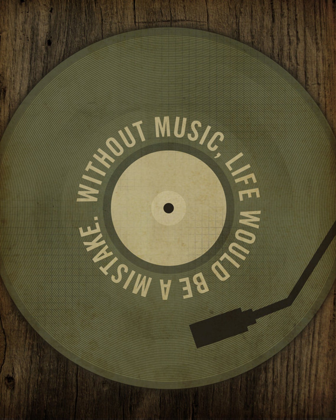 Music Art Without Music Life Would Be a Mistake Wood - Etsy