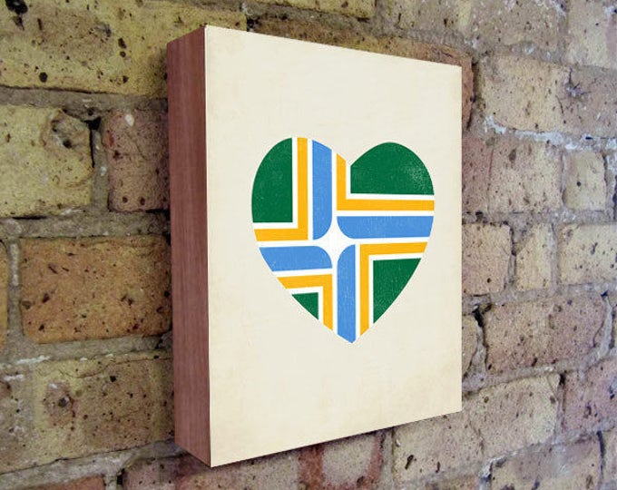 Portland Flag Portland Oregon Art Portland Map Portland Oregon Map ...