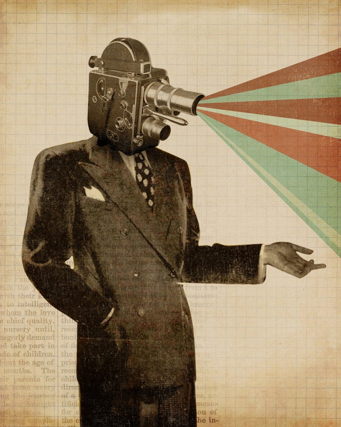 Film Art Camera Art Print Projector Head the Golden Age - Etsy