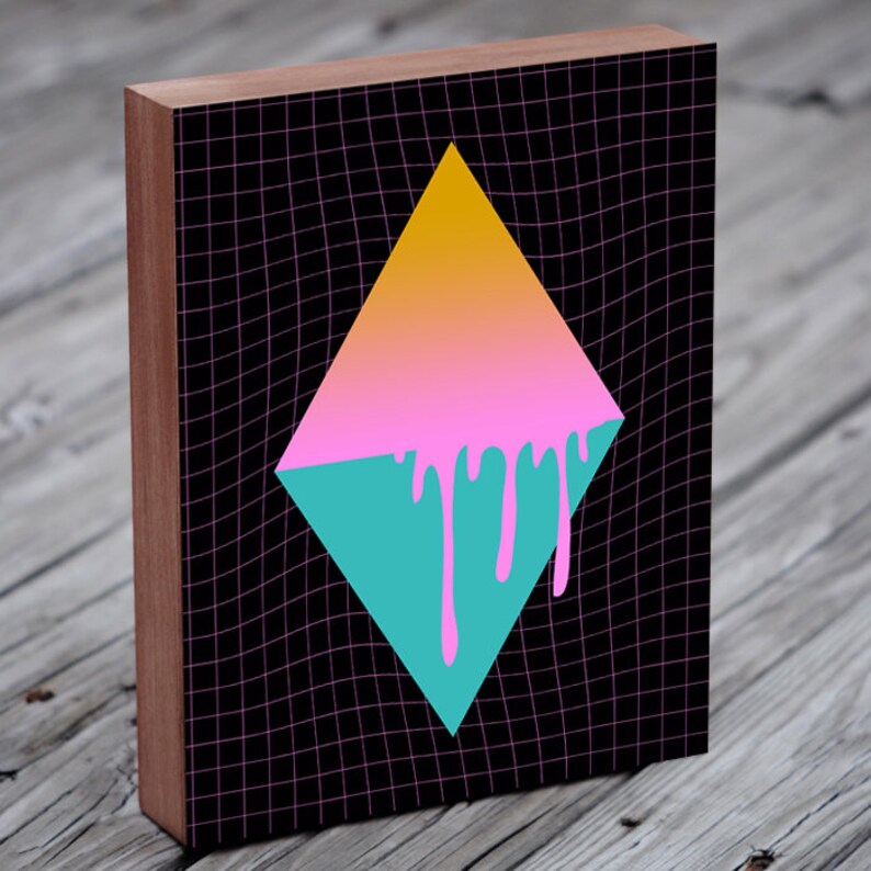 Dripping Diamonds Modern Colorful Art Modern Geometric Art - Etsy