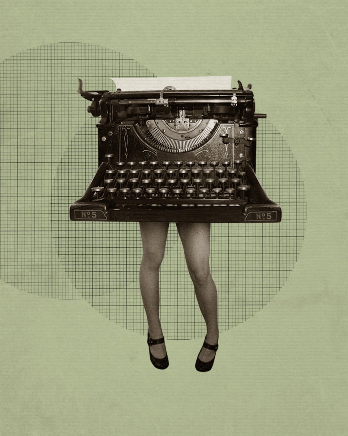 Typewriter The Sexy Typewriter Type Art Wood Block Art Etsy