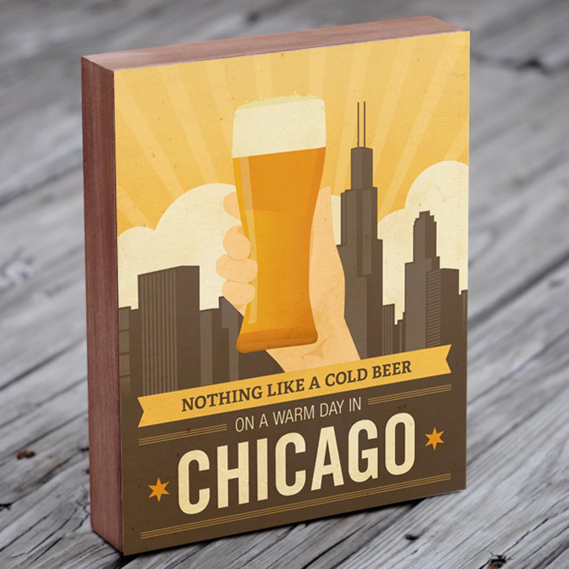 Chicago Beer Chicago Beer Poster Chicago Bar Sign - Etsy