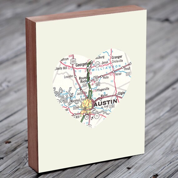 Austin Map Austin Texas Wall Art Austin Texas Map - Etsy