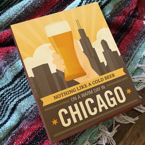 Chicago Beer Chicago Beer Poster Chicago Bar Sign - Etsy