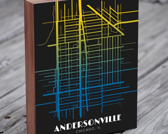 Andersonville Chicago Map Art - Etsy