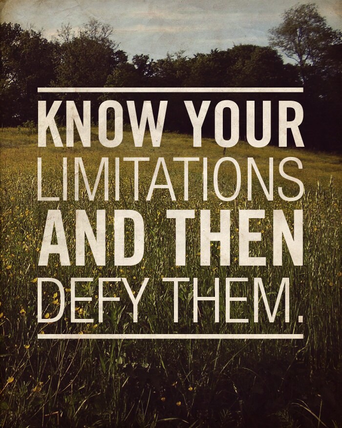 Inspirational Art Know your limitations and then defy them | Etsy