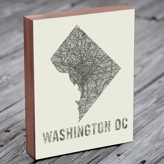 Washington DC Map Washington DC Art Washington DC Print | Etsy