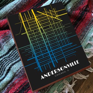 Andersonville Chicago Map Art - Etsy