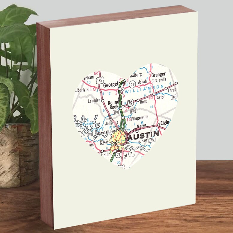 Austin Map Austin Texas Wall Art Austin Texas Map - Etsy