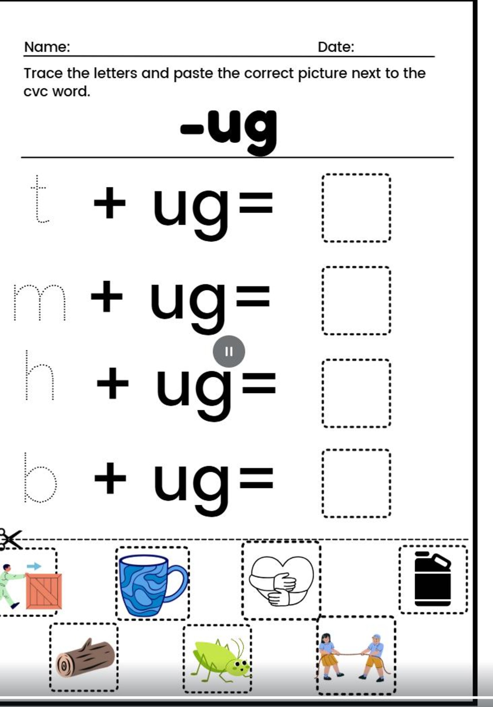 Short Vowel Word Family CVC Workbook | Printable Phonics Activity for ...