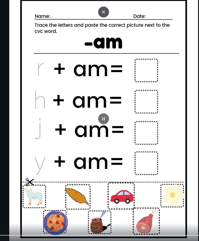 Short Vowel Word Family CVC Workbook | Printable Phonics Activity for ...
