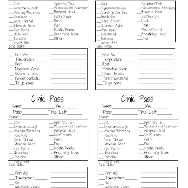 Clinic Pass - Etsy