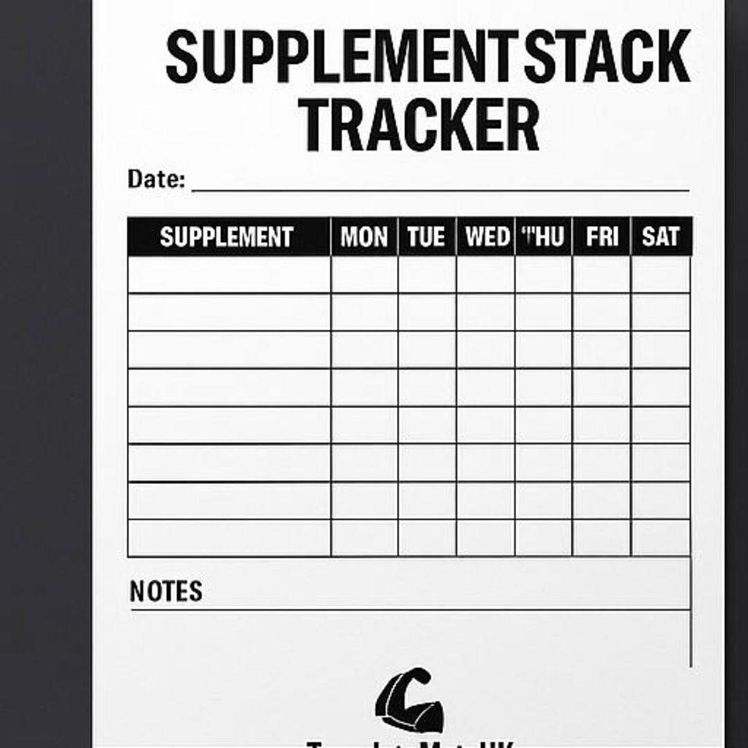Supplement Stack Tracker | Printable Routine Log for Gym & Wellness - Etsy