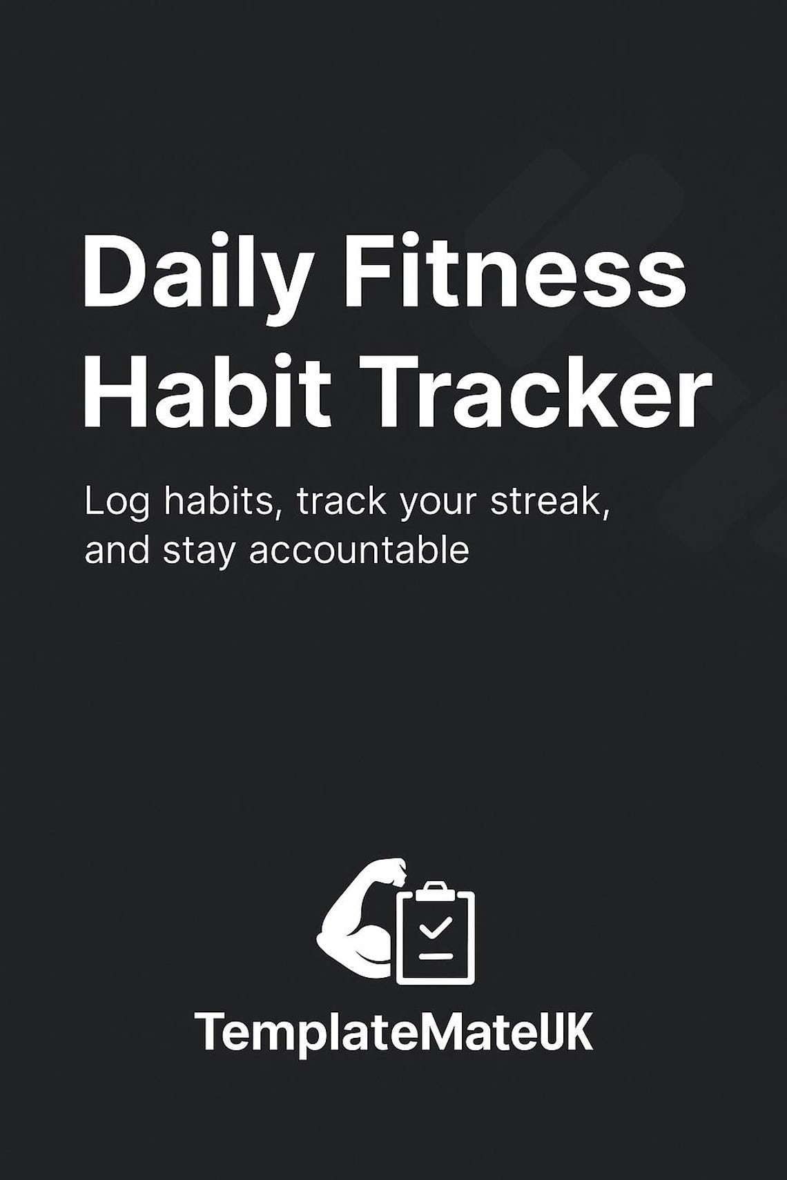 Daily Fitness Habit Tracker | Printable Routine & Streak Log - Etsy