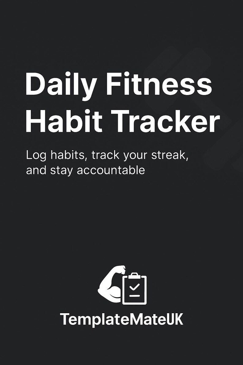 Daily Fitness Habit Tracker | Printable Routine & Streak Log - Etsy