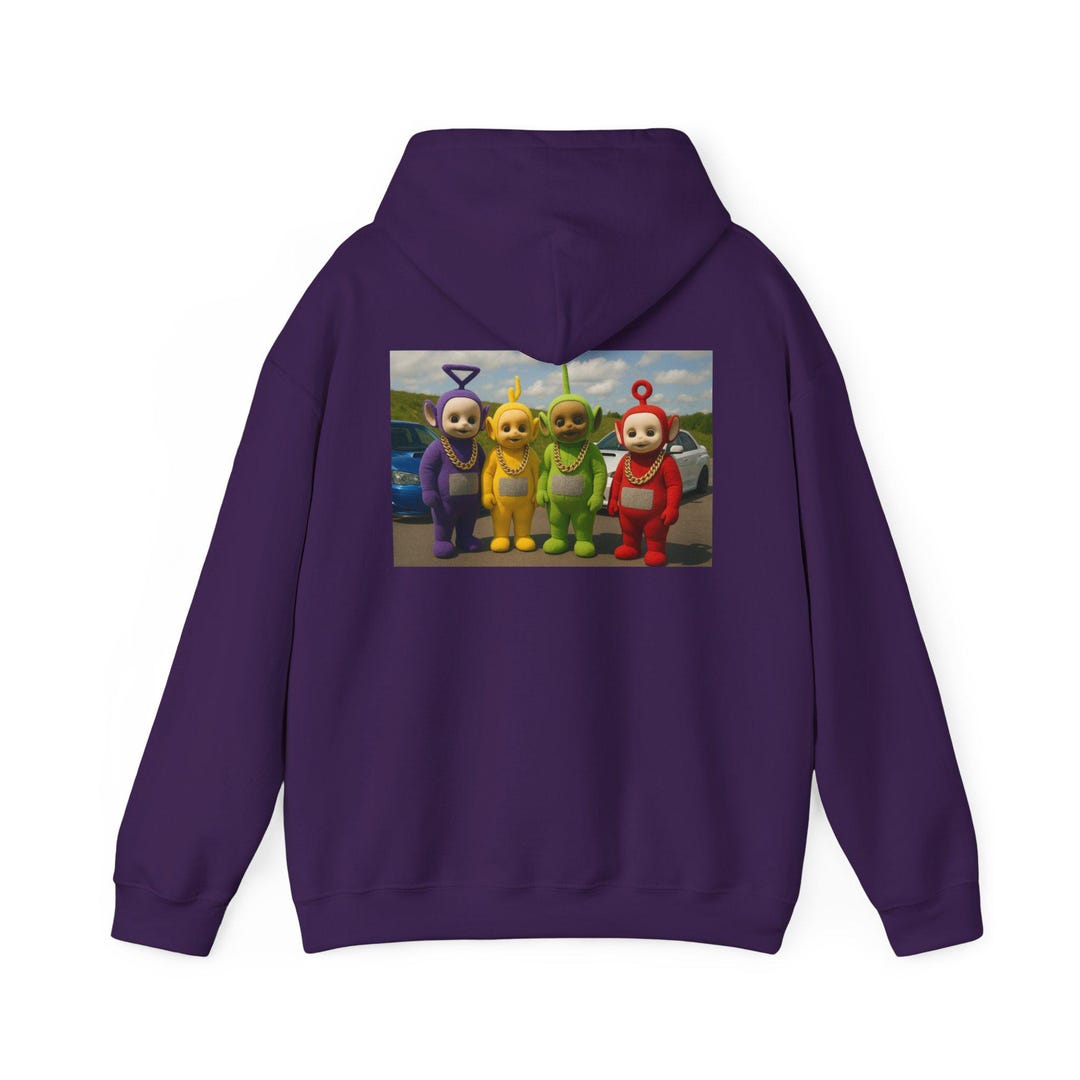 Teletubbies-inspired Unisex Heavy Blend Hoodie, Fun Cartoon Sweatshirt ...