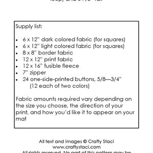 Game Board Mat Sewing Pattern PDF - Etsy