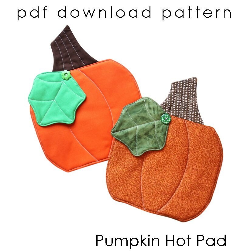 Pumpkin Hot Pad Sewing Pattern PDF Download | Etsy