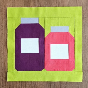 Canning Jars Quilt Block Printable Tutorial - Etsy