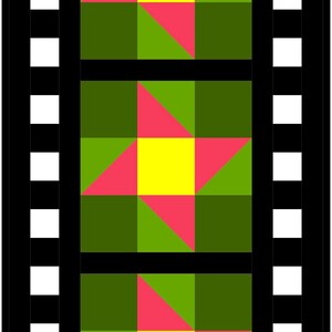 Film Strip Table Runner With Camera Quilt Block PDF Sewing Pattern - Etsy