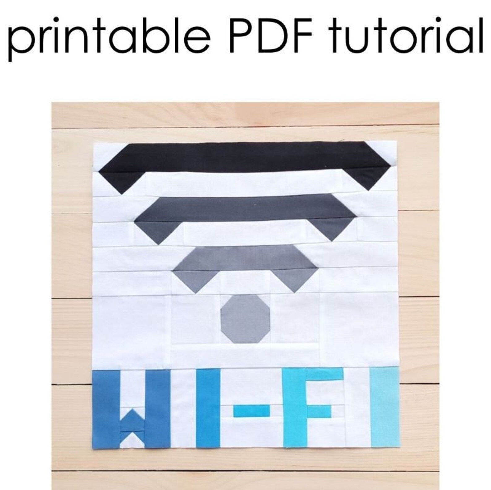 Wi-fi Signal Quilt Block Printable Tutorial - Etsy