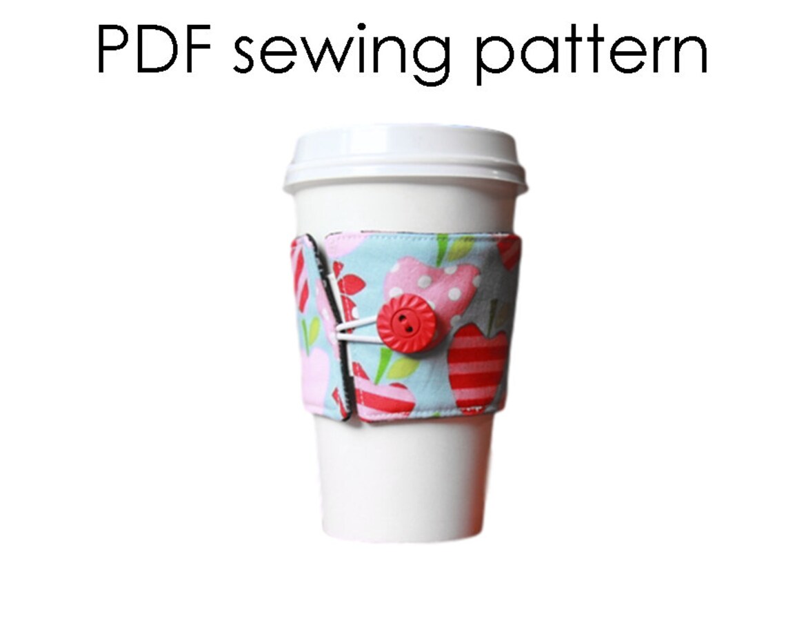 Reversible Coffee Cozy Sewing Pattern PDF Download - Etsy