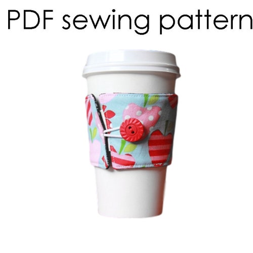 Reversible Coffee Cup Sleeve Cozy Pattern and Sewing Tutorial - Etsy