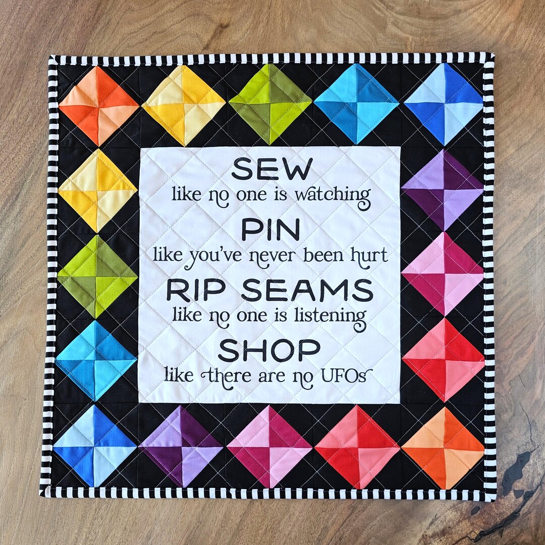 Sew, Pin, Rip, Shop Quilt Pattern and Fabric Panel - Etsy