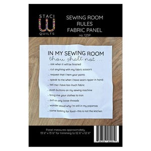 Sewing Room Rules Printed Fabric Panel - Etsy