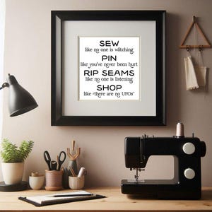 Sew, Pin, Rip, Shop Printed Fabric Panel - Etsy