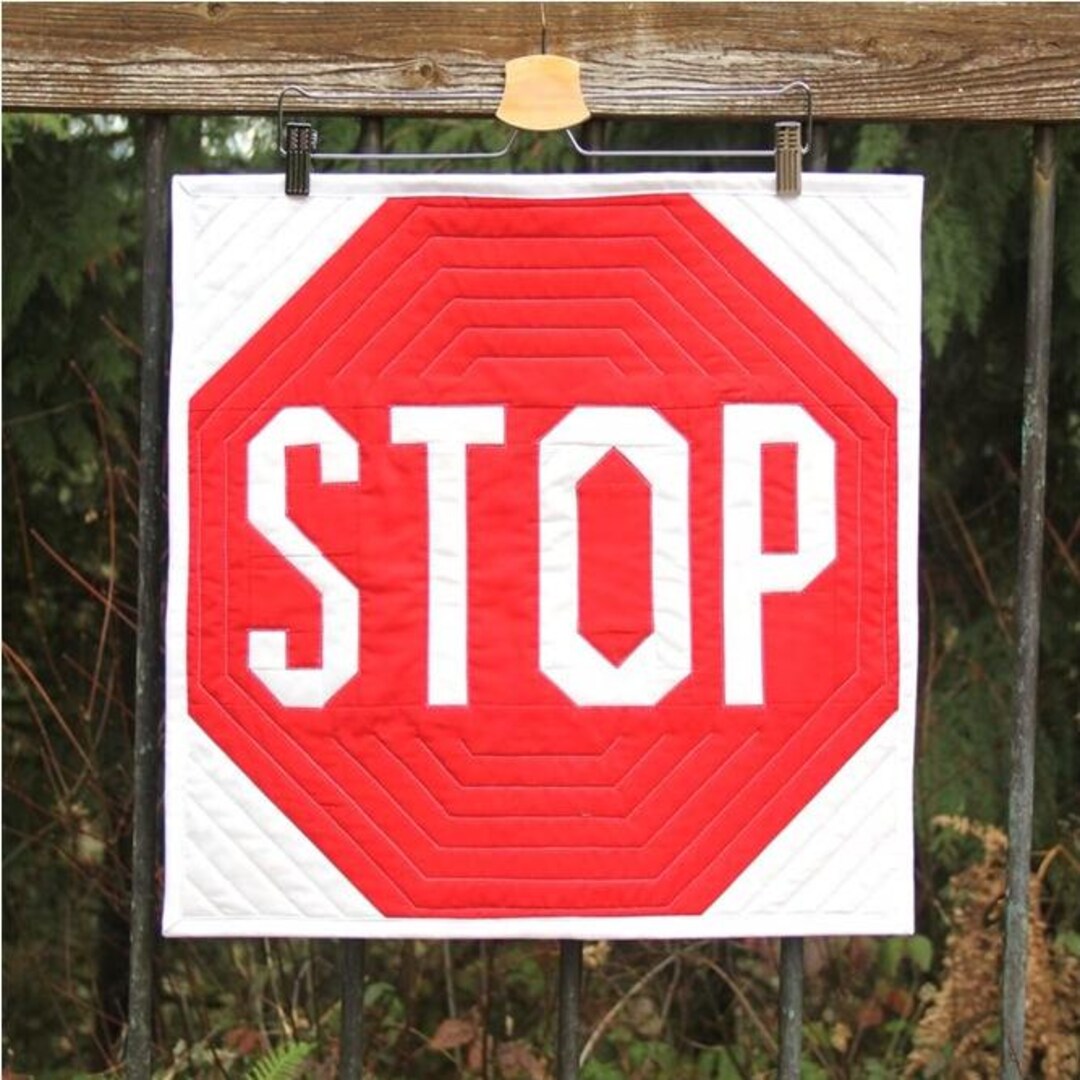 Stop Sign Mini Quilt Printable Tutorial - Etsy