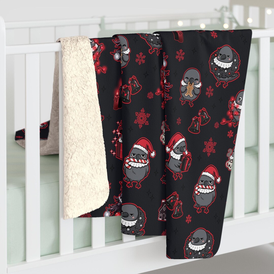 Love and Deepspace Grumpy Crow Plush Blanket - Sherpa Fleece Christmas ...