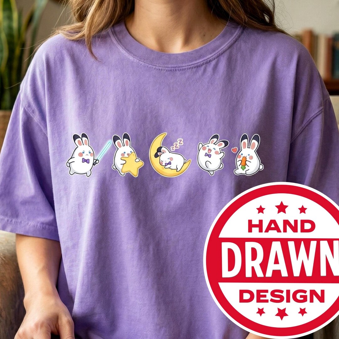 Xavier Love and Deepspace Bunbun T-shirt - Kawaii Anime Bunny Tee ...