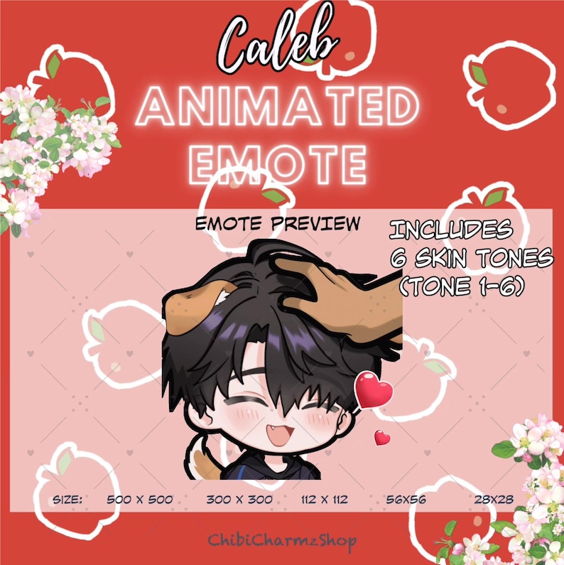 Caleb Love and Deepspace Emote: Animated Chibi Fanart (digital Download ...