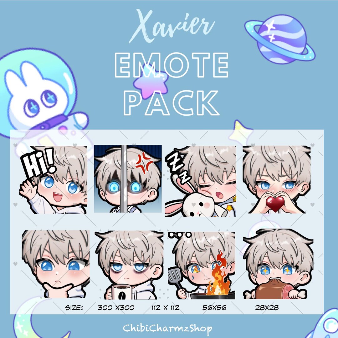Xavier Love and Deepspace Chibi Emotes Pack for Discord/youtube/twitch ...