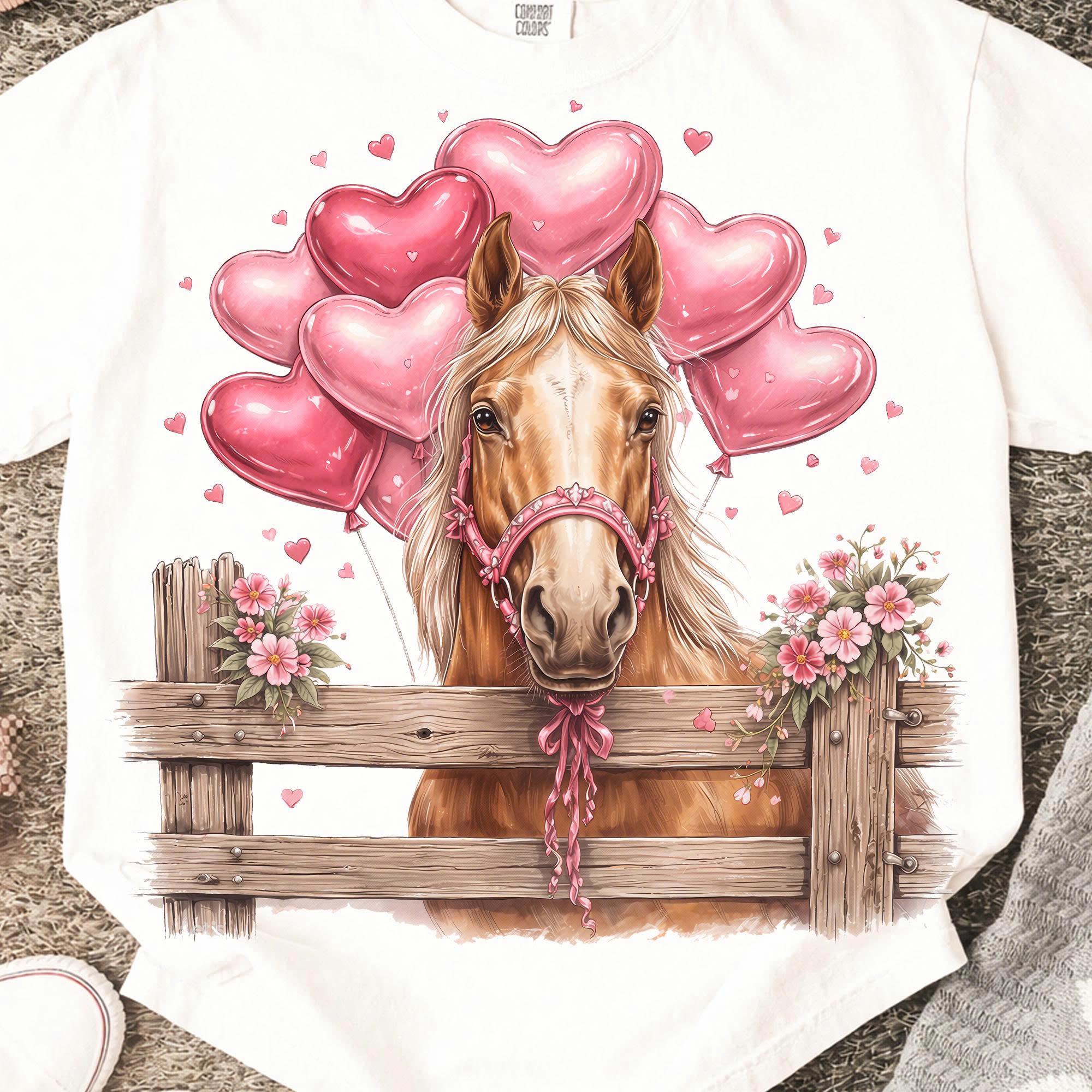 Preppy Horse Valentine Png, Valentine's Day Horse PNG, Western Cupid ...