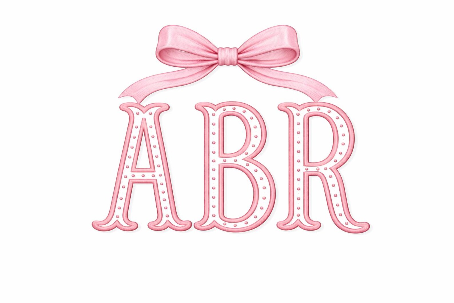 Fishtail Dot Stitch Monogram Embroidery Font, 5 Sizes 8 Formats + BX ...